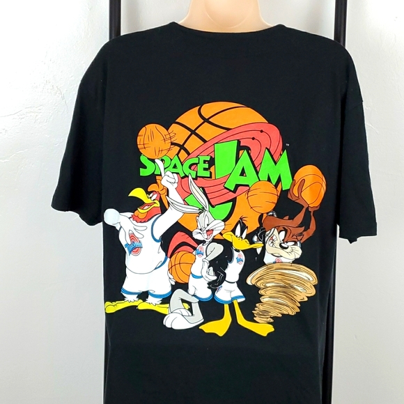 Warner Bros. | Shirts | Space Jam Button Up Jersey Tee Shirt Top Size S ...